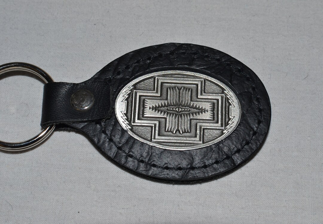 Pendleton® Keychain Key Fob Key Ring Key Chain Metal and Leather ...