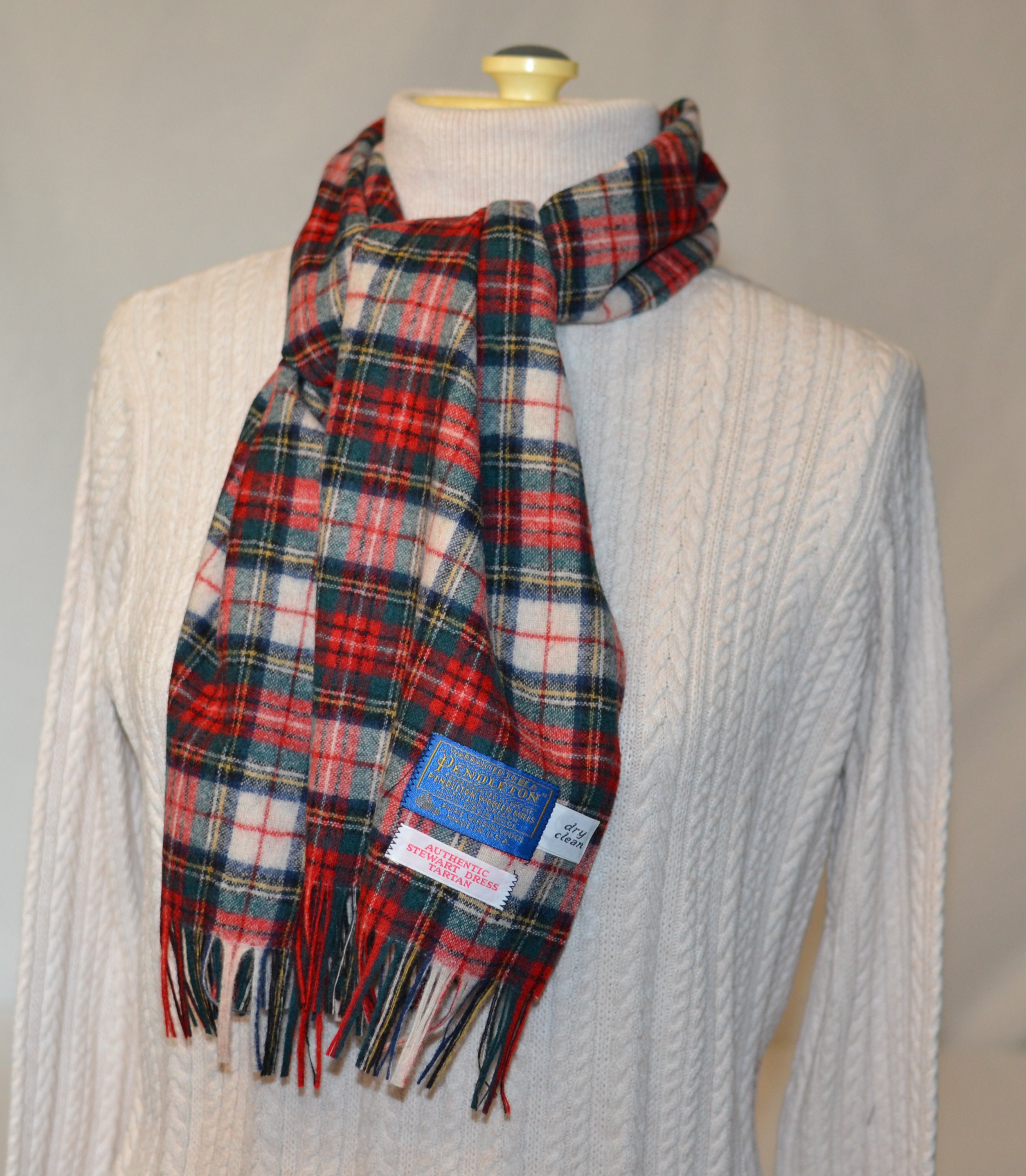 Pendleton® Scarf Stewart Dress Tartan Plaid 12x51 mens or | Etsy