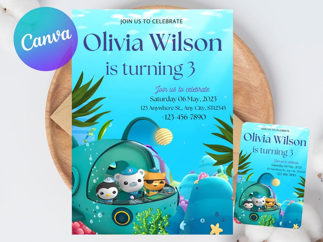 Octonauts Invitation, Printable Editable Birthday Invite, Captain ...