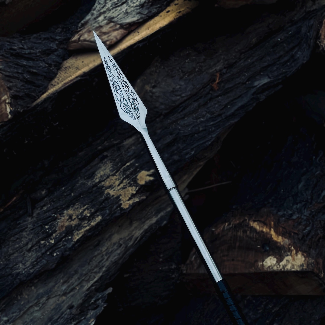 Handmade 84" Norse Spear Prop | Viking Ragnar Inspired Display Art ...