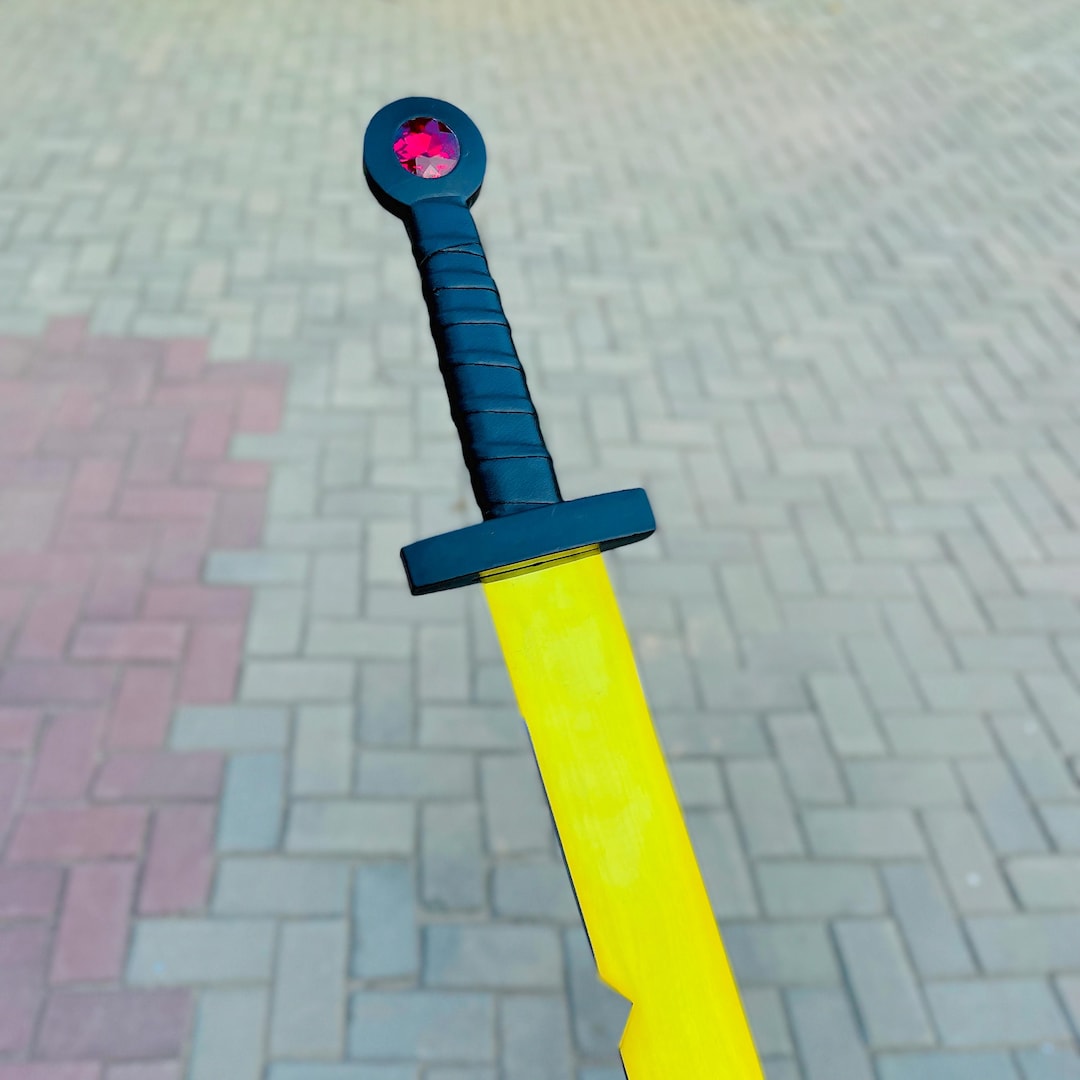 Handmade Finn’s Scarlet Golden Blade Sword Prop: Adventure Time Cosplay ...