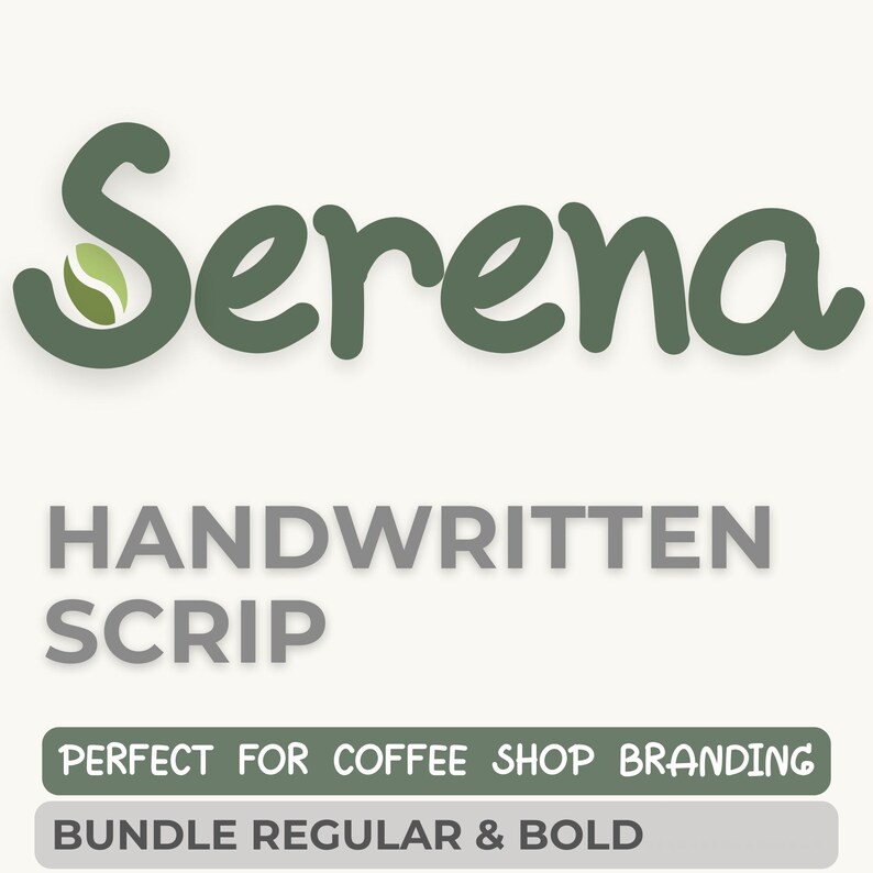 Serena Handwritten Script Font, Lettering Font (TTF, OTF) - Etsy