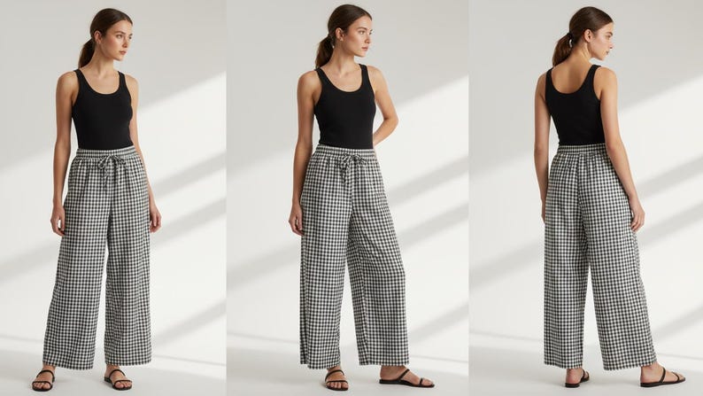 Wide Leg Pants Sewing Pattern for Women | Easy Palazzo Trousers Pattern ...