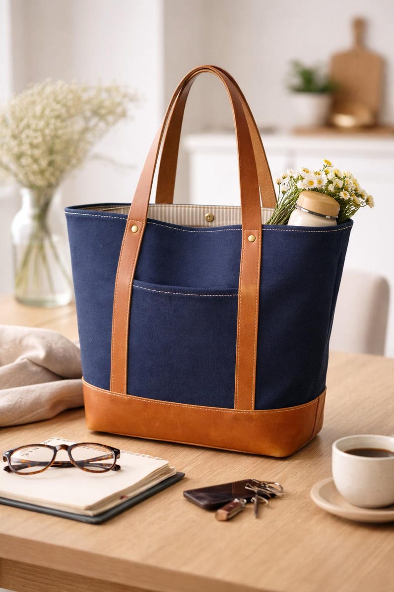 Tote Bag Sewing Pattern PDF | Beginner Friendly Shoulder Tote Bag ...