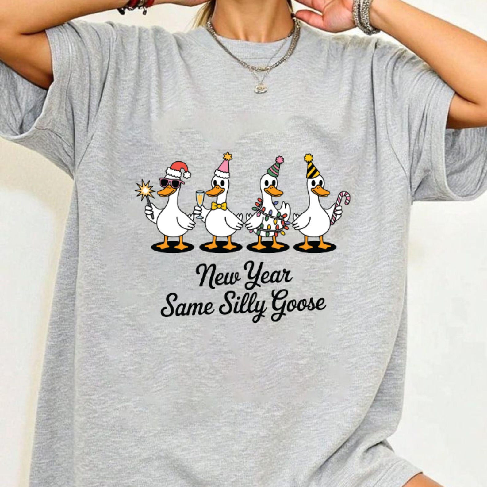 New Year Silly Goose PNG, NYE Party Apparel, Goose Sublimation, Funny ...