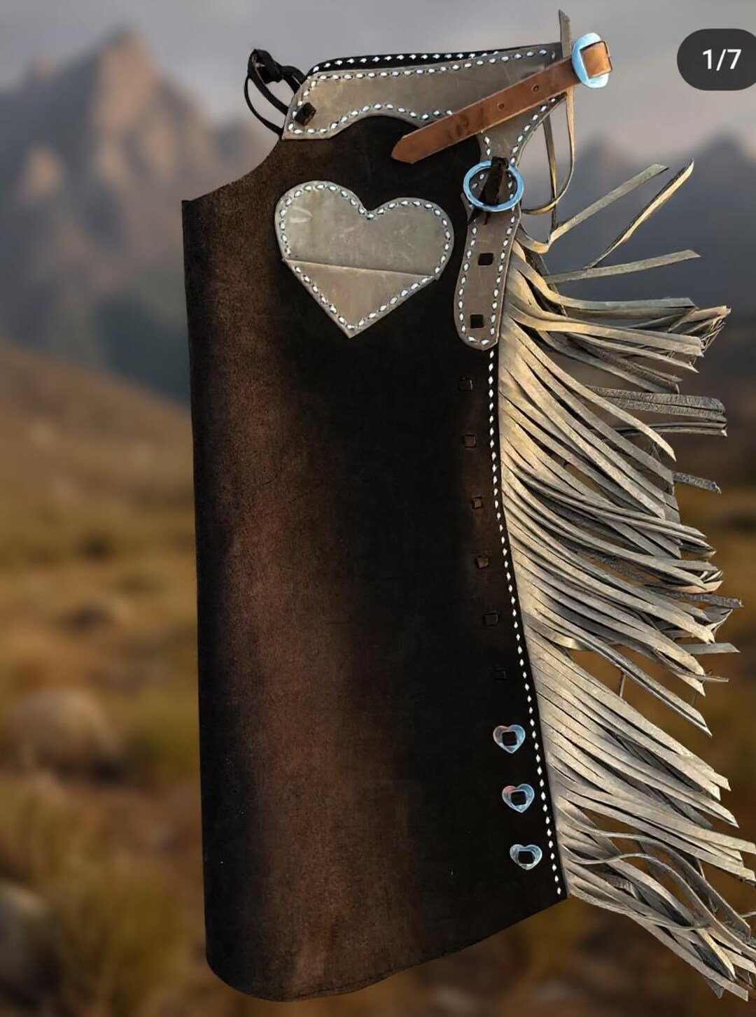 Handmade Suede Leather Western Chaps, Rodeo Cowboy Wear ,native ...