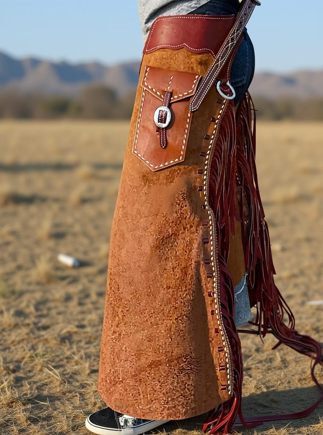 Handmade Suede Leather Chaps for Men & Unisex Native Cowboy Western ...