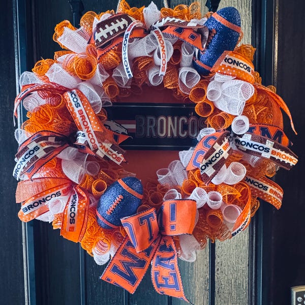 Broncos Wreath - Etsy