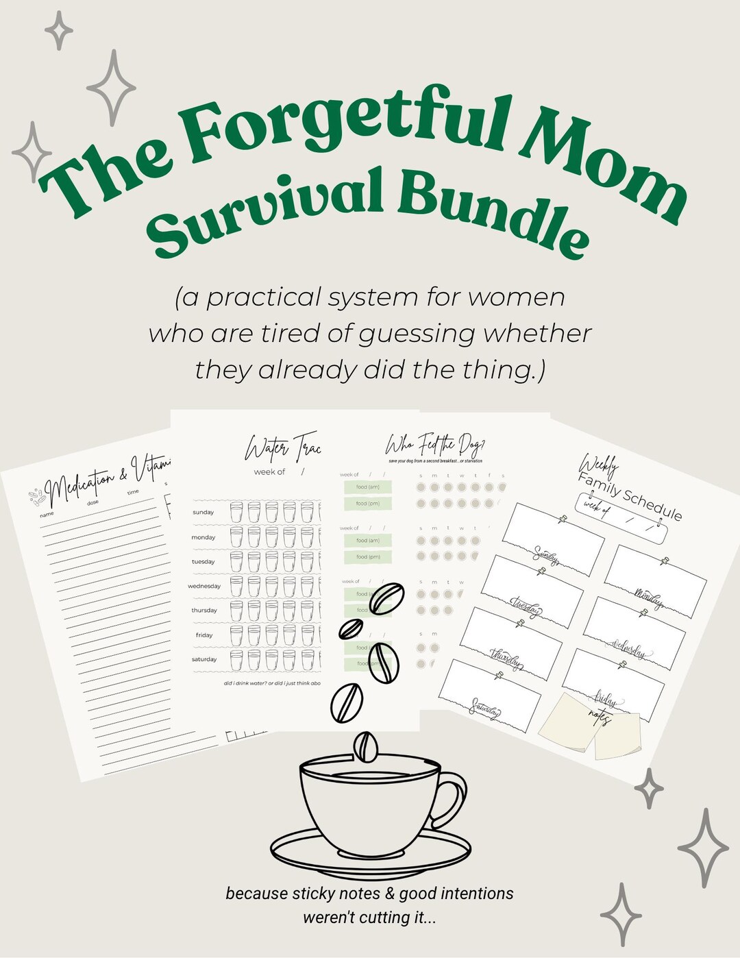 Mom Planner Bundle: Baby Feeding, Medication, Water Tracker & More ...