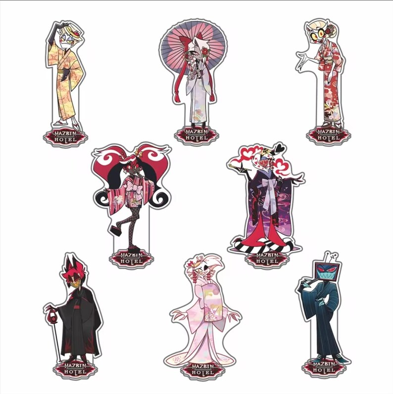 Hazbin Hotel Traditional Japanese Acrylic Stand Fanmerch C-GRADE - Etsy