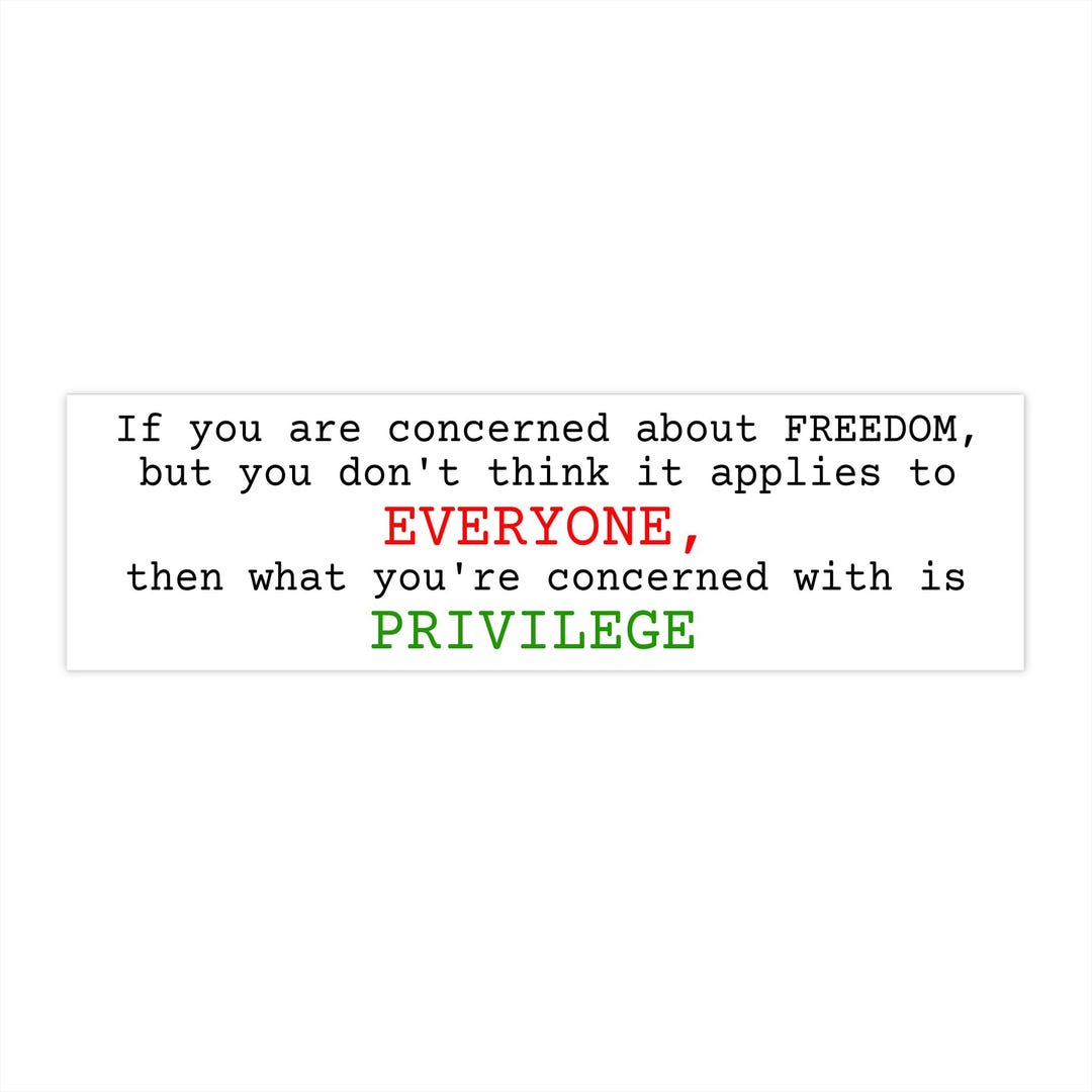 Bumper Sticker "freedom for Me" - Etsy