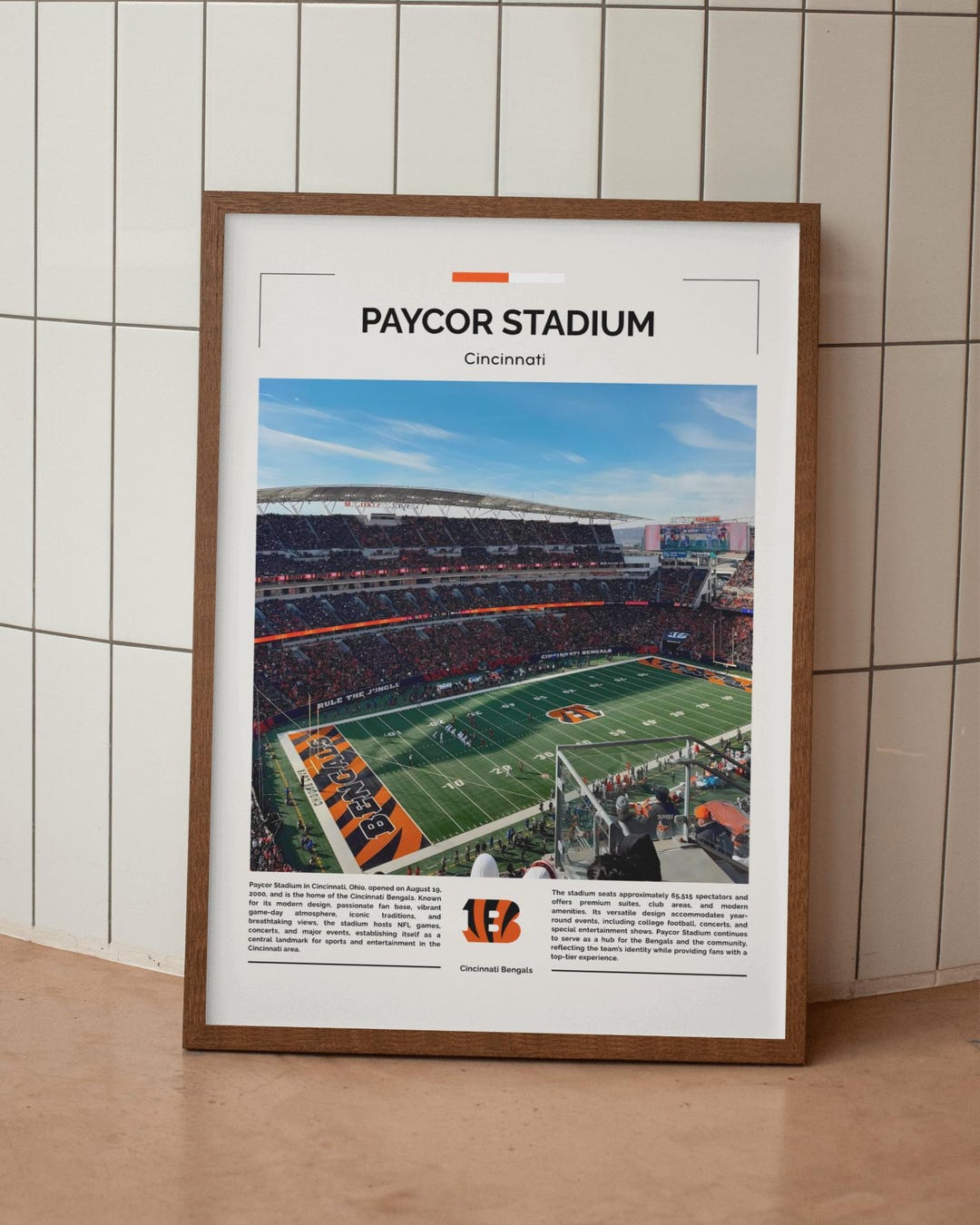 Paycor Stadium Poster, Cincinnati Bengals Print, NFL Poster, NFL Wall ...