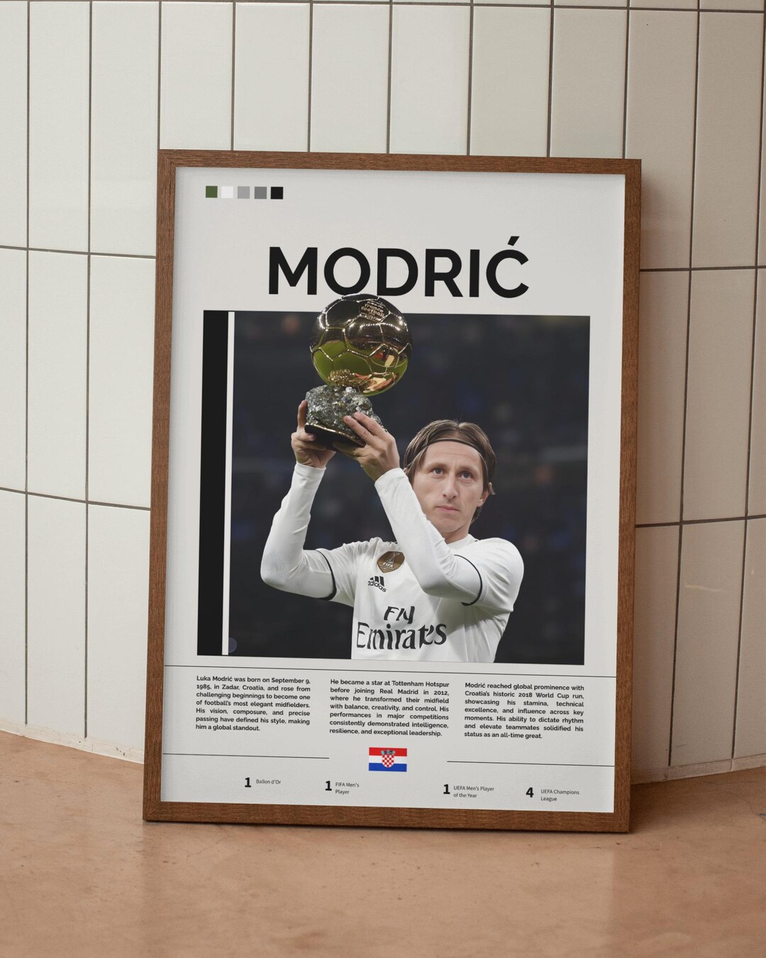 Luka Modric Poster, Real Madrid Print, Football Poster, Digital Art ...