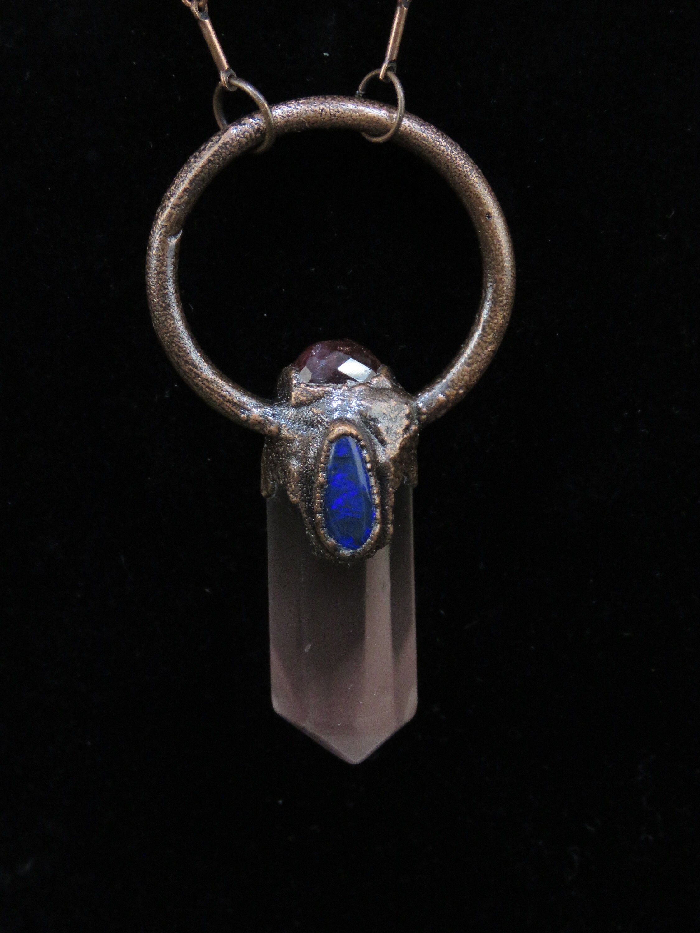 Lithium Quartz and Opals Talisman Gothic Witchy Rustic Copper ...