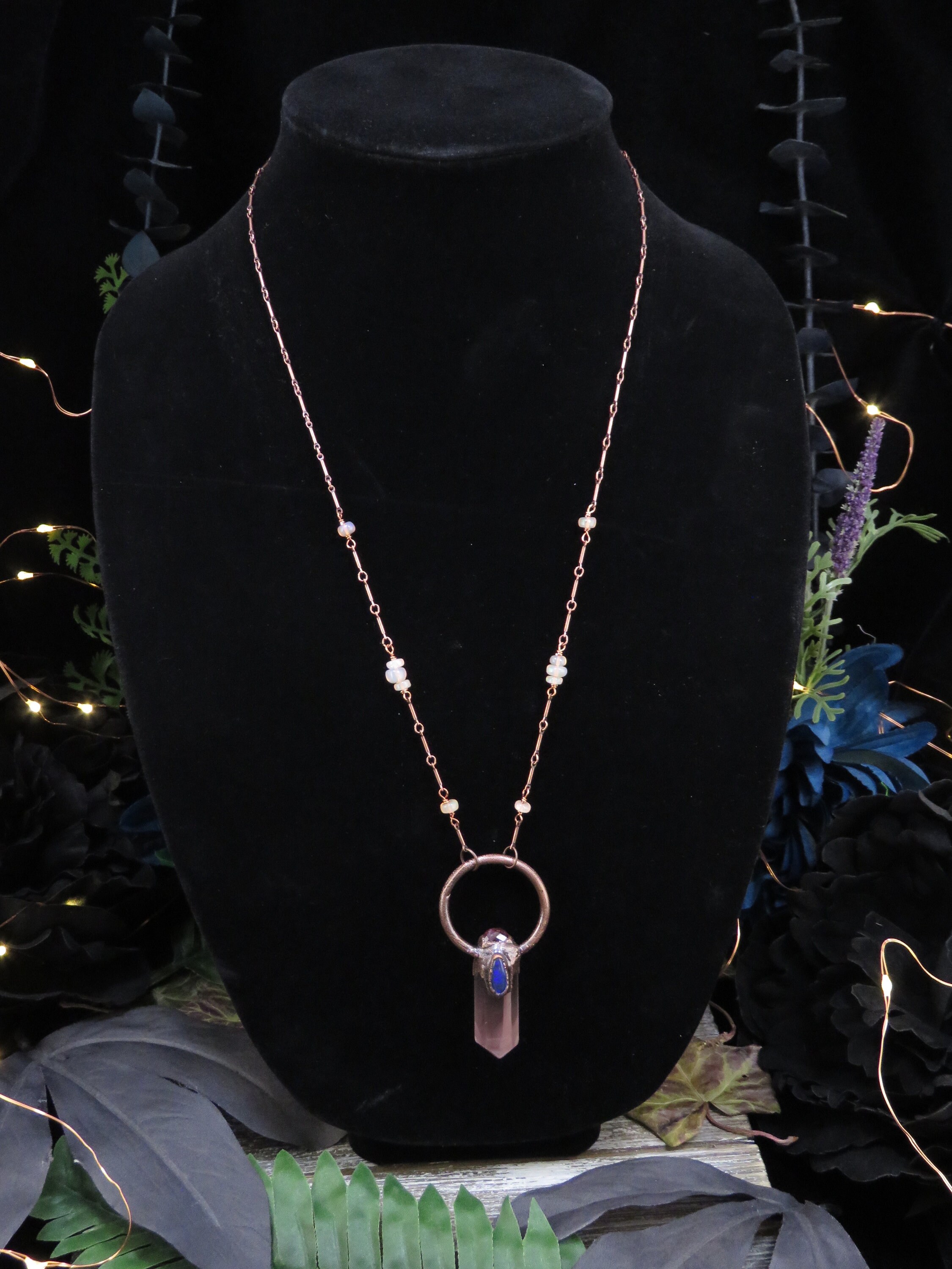 Lithium Quartz and Opals Talisman Gothic Witchy Rustic Copper ...