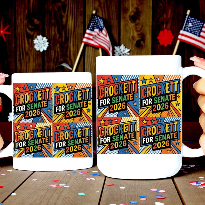 Jasmine Crockett for Senate 2026 Mug, Political Campaign Coffee Cup ...