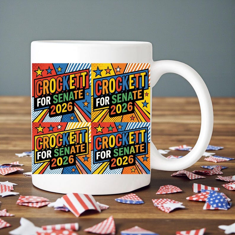 Jasmine Crockett for Senate 2026 Mug, Political Campaign Coffee Cup ...