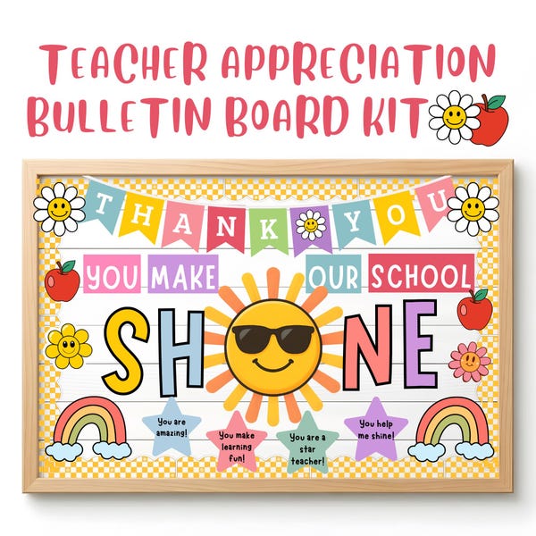 Teacher Appreciation Bulletin Board - Etsy