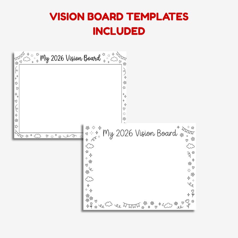 2026 Kids Vision Board Kit Printable, Vision Board for Kids,family ...