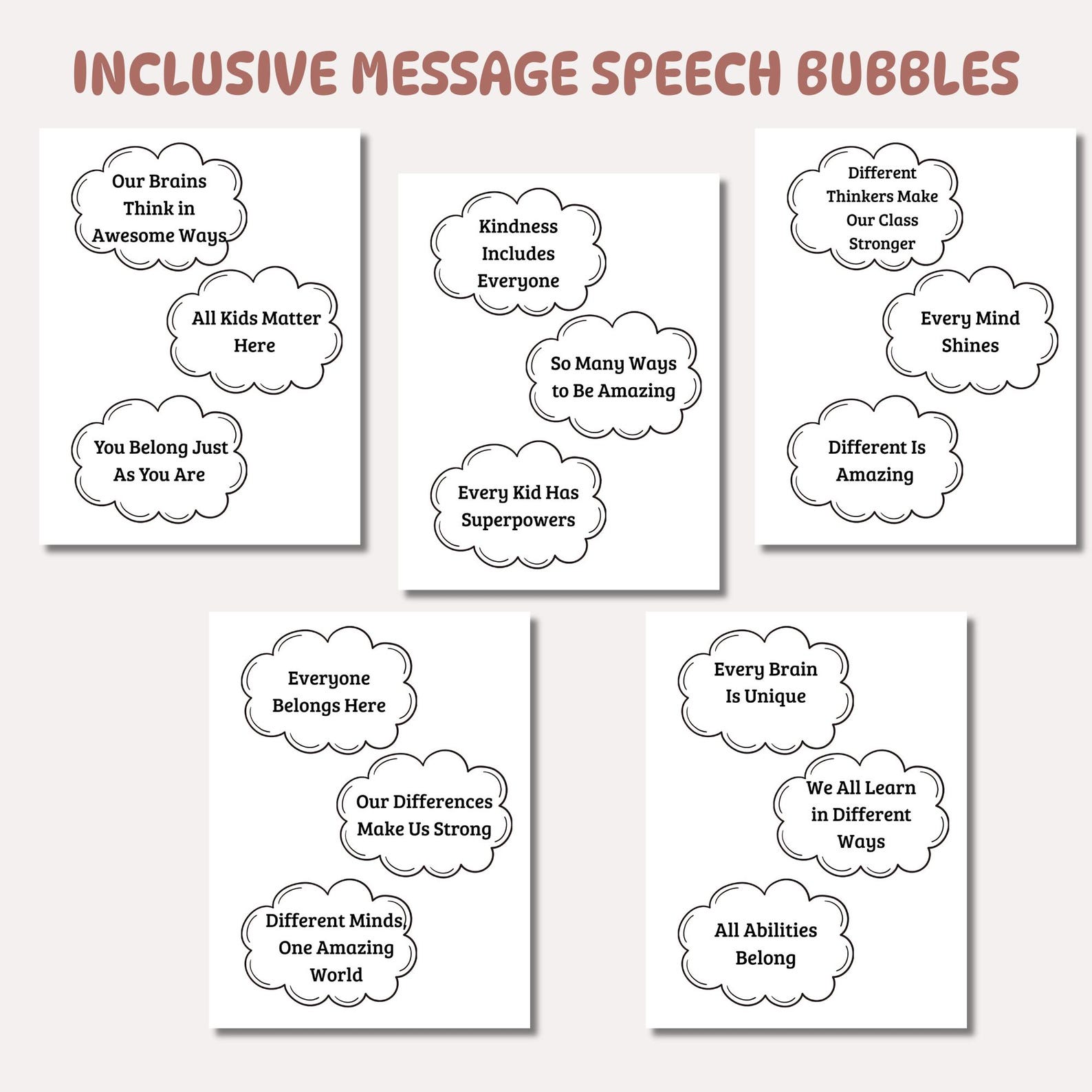 Autism Acceptance Bulletin Board Kit, Celebrate Minds of All Kinds ...