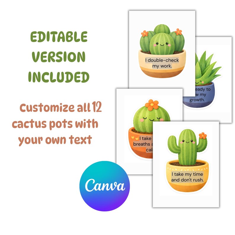Testing Bulletin Board Kit, Cactus Classroom Decor, Growth Mindset ...