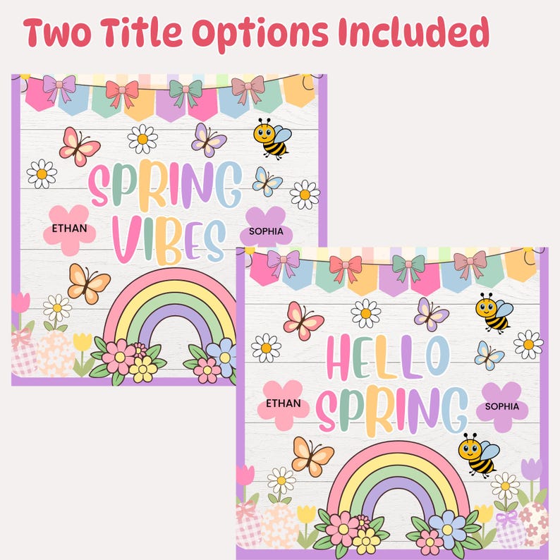 Spring Bulletin Board Kit | Spring Classroom Decor | Hello Spring ...