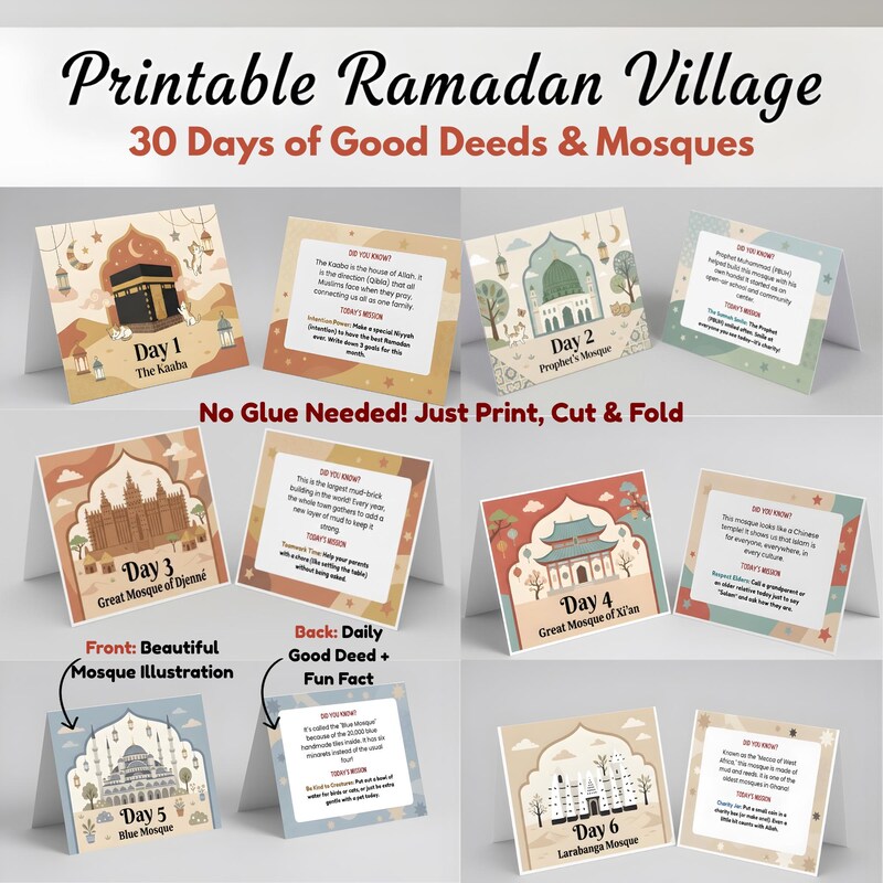 Ramadan 30 Days Calendar - Etsy