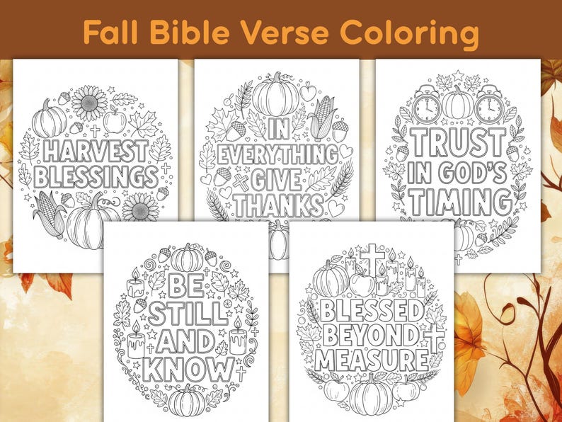 Fall Bible Verse Coloring Pages for Adults & Kids | Christian ...