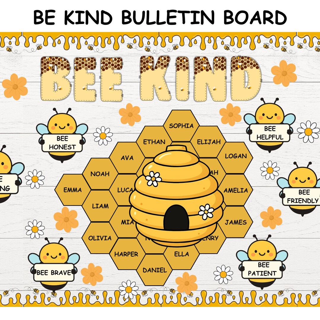 Bee Kind Bulletin Board Kit, Kindness SEL Bulletin Board, Welcome to ...