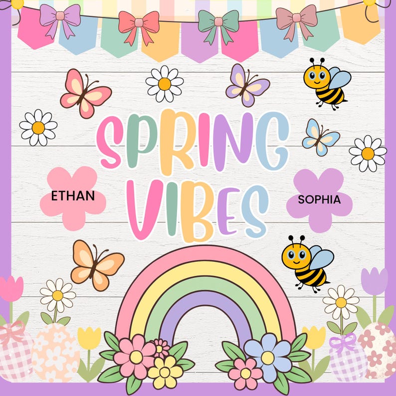 Spring Bulletin Board Kit | Spring Classroom Decor | Hello Spring ...