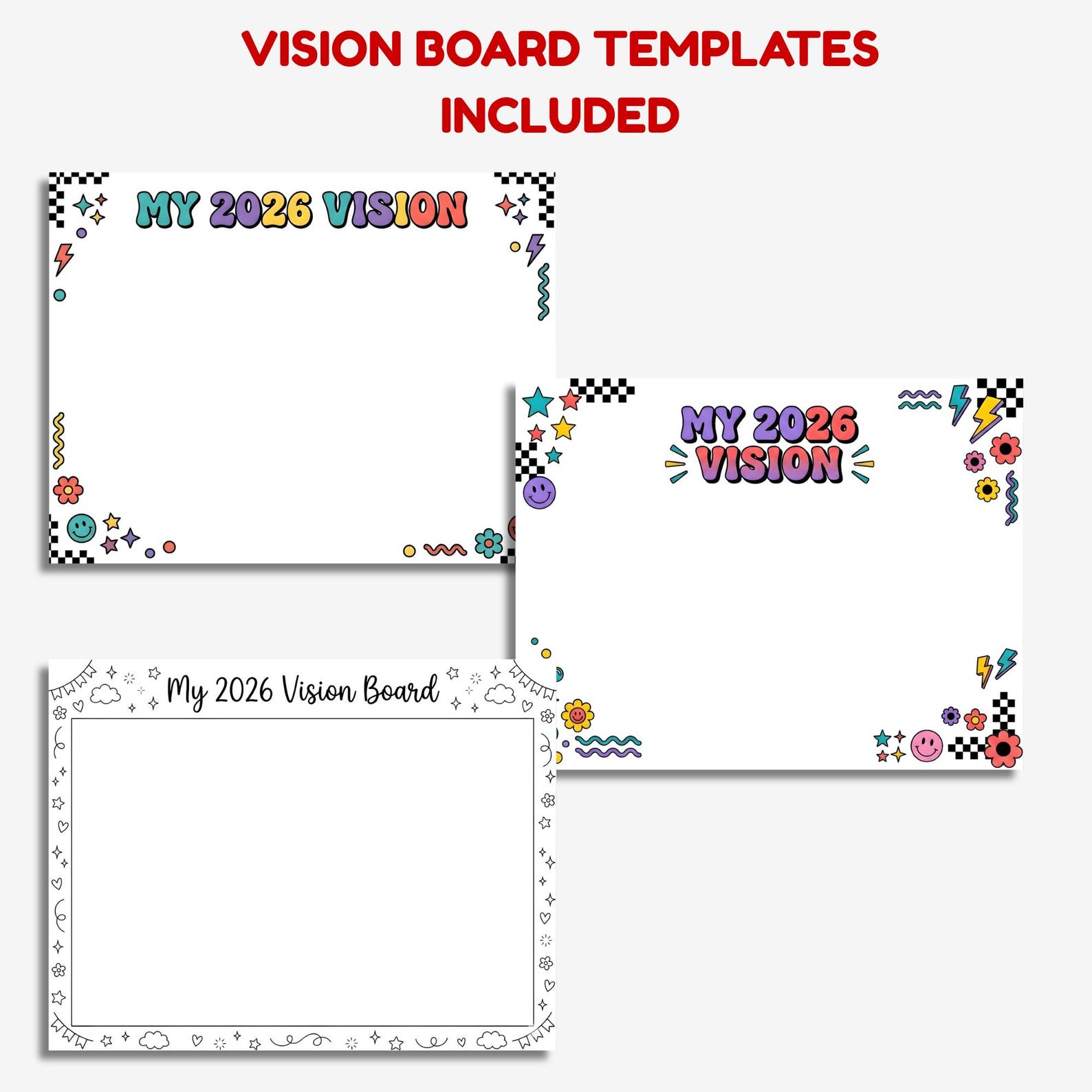 2026 Kids Vision Board Kit Printable, Vision Board for Kids,family ...
