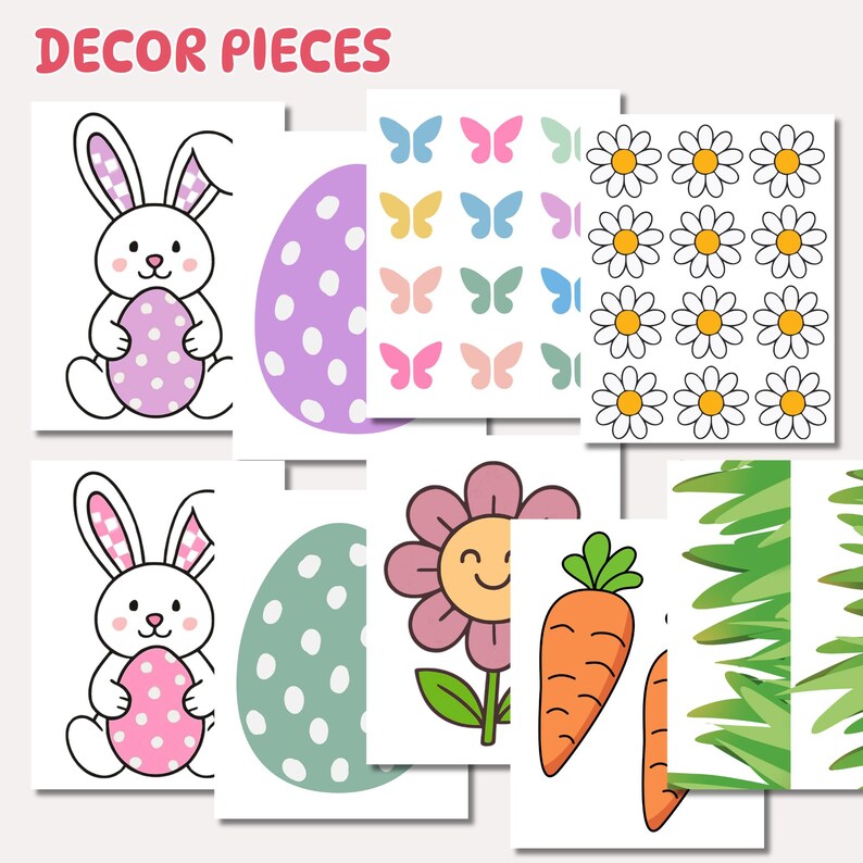 Easter Bulletin Board Kit | Printable March April Classroom Decor ...