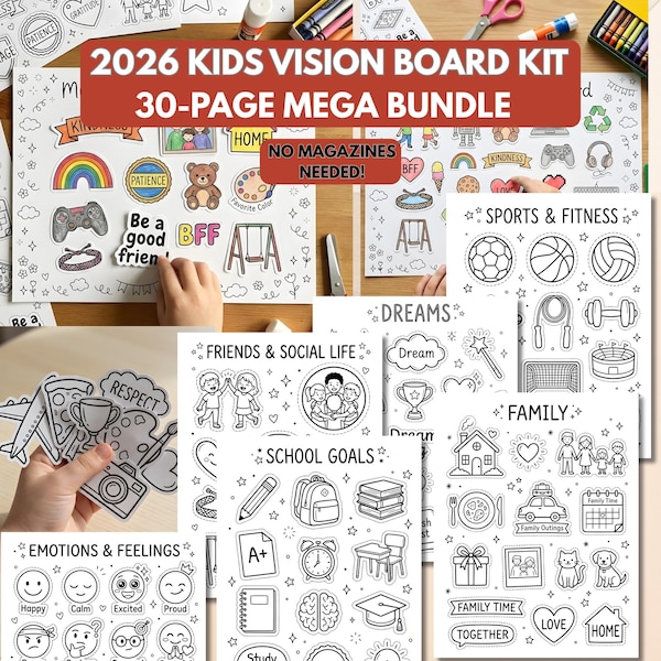 Vision Board Clipart - Etsy