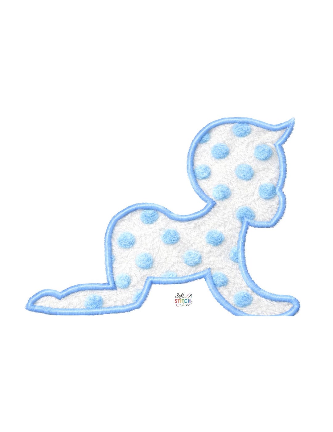 Crawling Baby Appliqué Design | Machine Embroidery Baby Applique ...