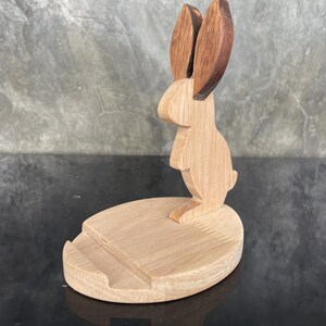 Handmade Wood Animal Phone Stand: Animal Desk Decor. - Etsy