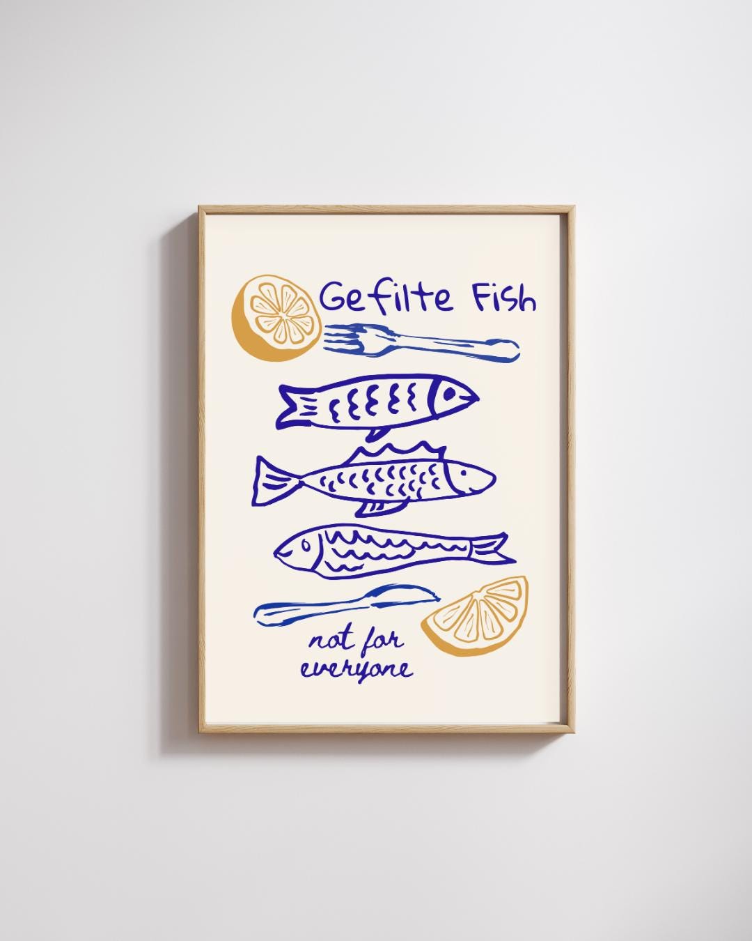 Gefilte Fish Poster, Funny Jewish Kitchen Art, Deli Humor Print - Etsy