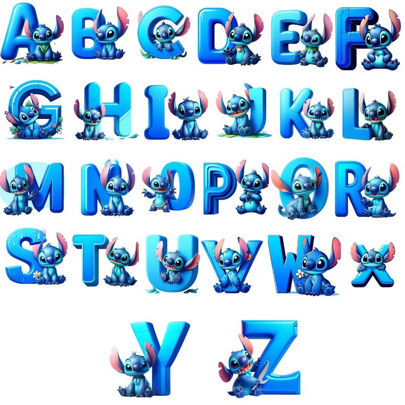 Stitch Alphabet - Etsy