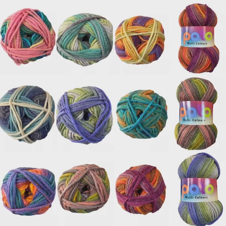 Cygnet Pato Multi Colours Chunky - 100g - 100% Acrylic - Etsy