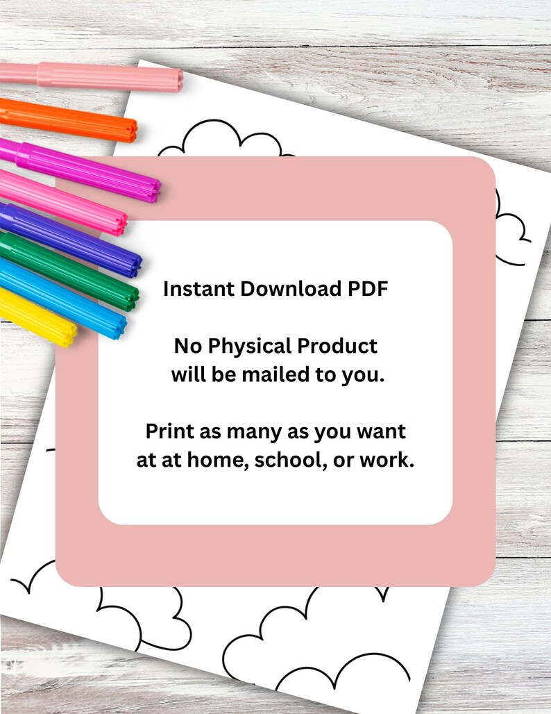 Airplane Coloring Page Instant Digital Download PDF Printable Bold and ...