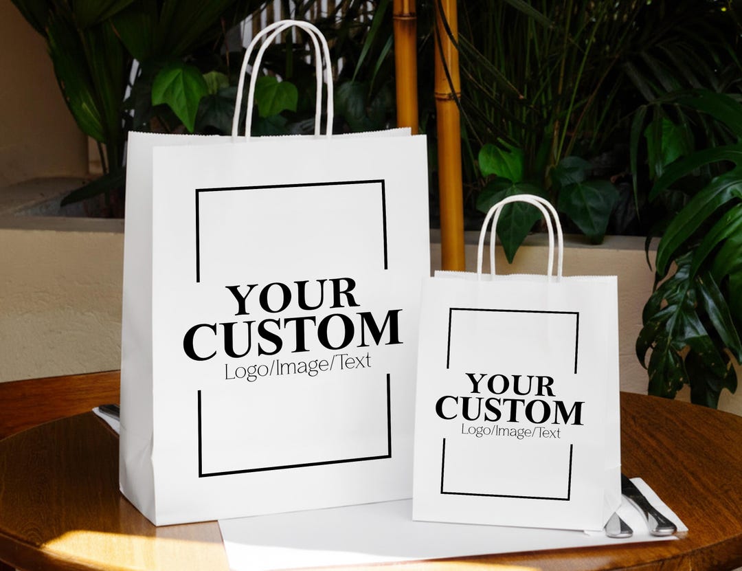 Custom Logo Paper Gift Bags/boutique Shopping Bags With Handles ...
