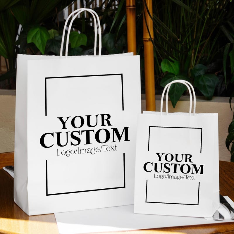 Personalized Logo Shopping Bags - Etsy