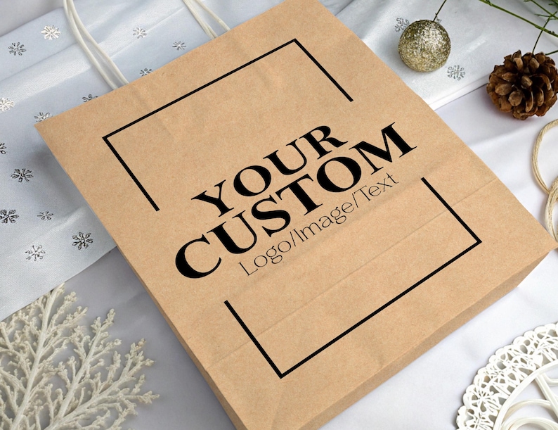 Custom Logo Paper Gift Bags/boutique Shopping Bags With Handles ...