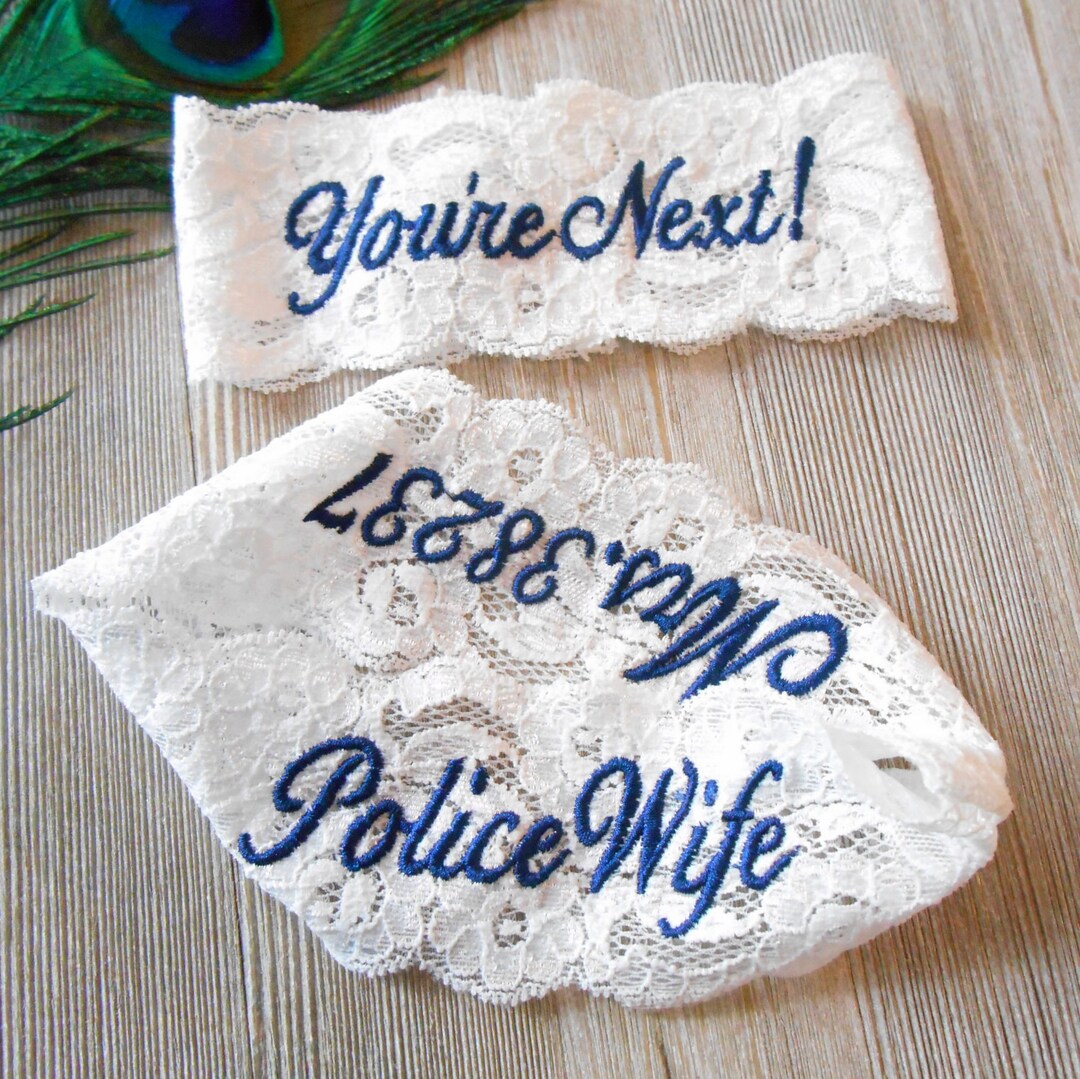 Wedding Garter Police or Fire Fighter Toss With Phrase you're Next ...