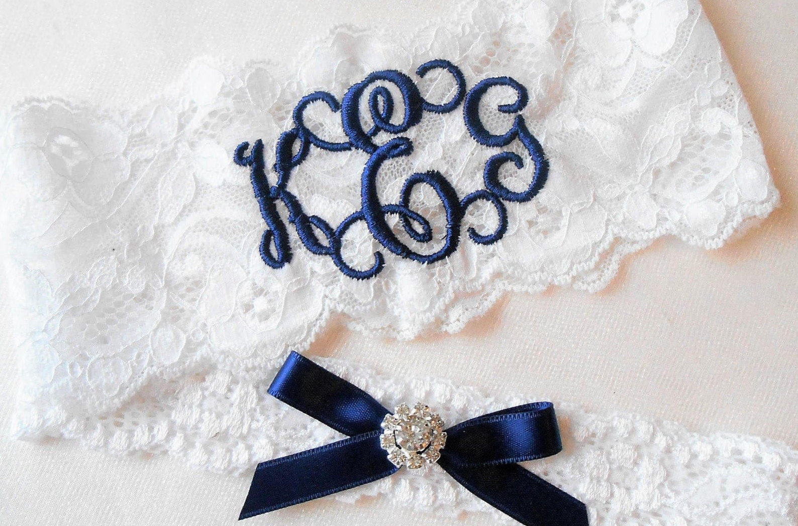 Personalized Wedding Garters Brides Something Blue Garter - Etsy