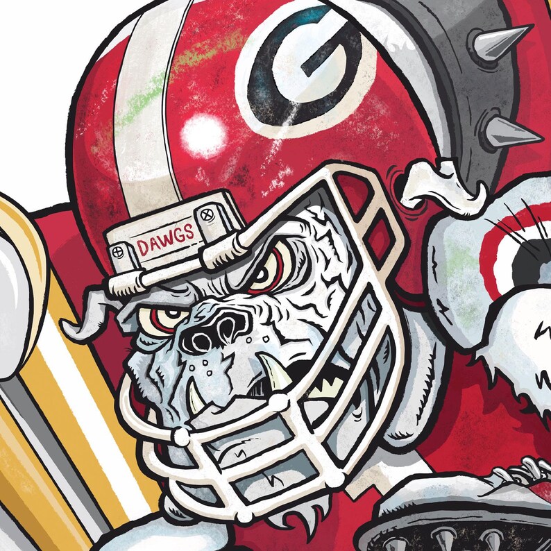 UGA National Championship Illustration Print - Etsy