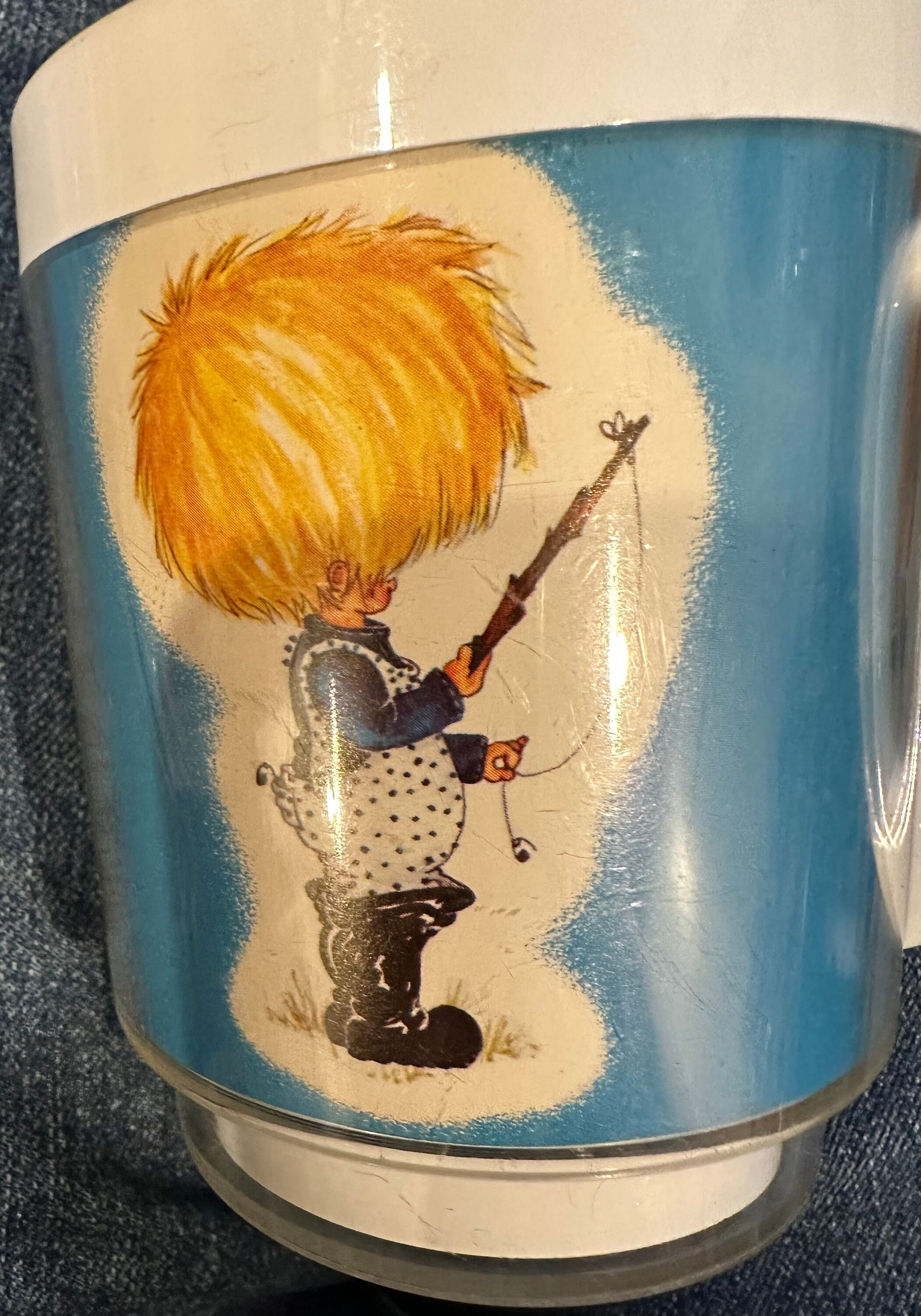 Vintage 1973 Lynn Santarlasci Mop Tops Thermoserv Mug Kitschy Cute ...