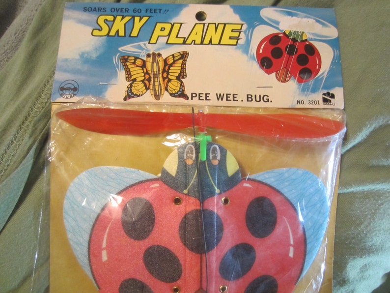 Vintage Sky Plane Pee Wee Bug Ladybug Kite Airplane NOS GAN-U Miura ...