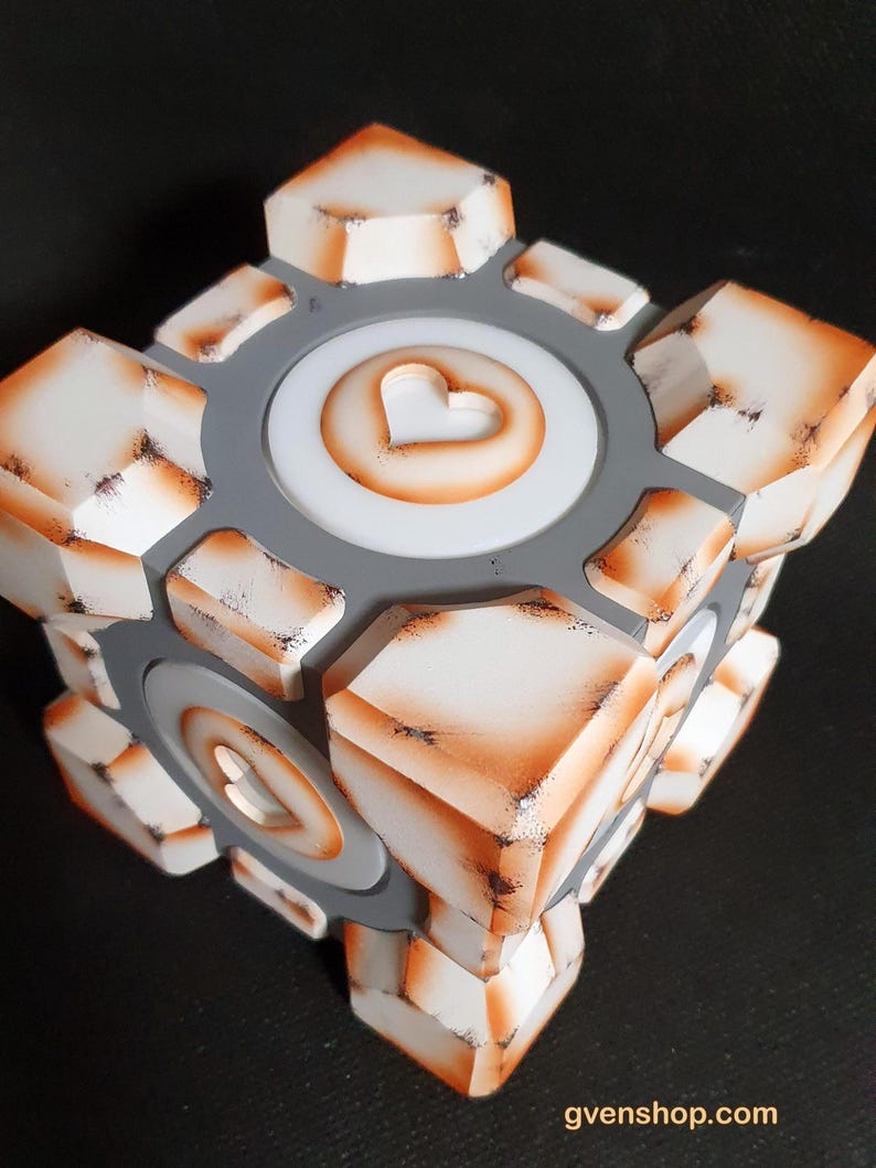 Weighted Companion Cube - Portal Replica With Bluetooth-controlled LED RGB Light Display Prop - Etsy