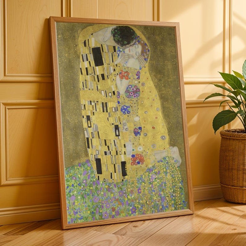 Gustav Klimt Poster – Gold and Yellow, Art Nouveau, Viennese Secession ...