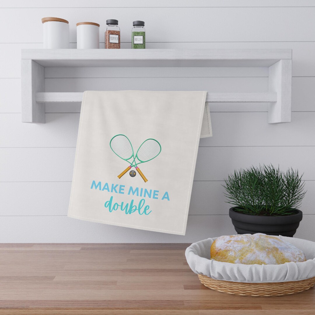 Make Mine A Double Tea Towel Fun Hostess Gift - Etsy